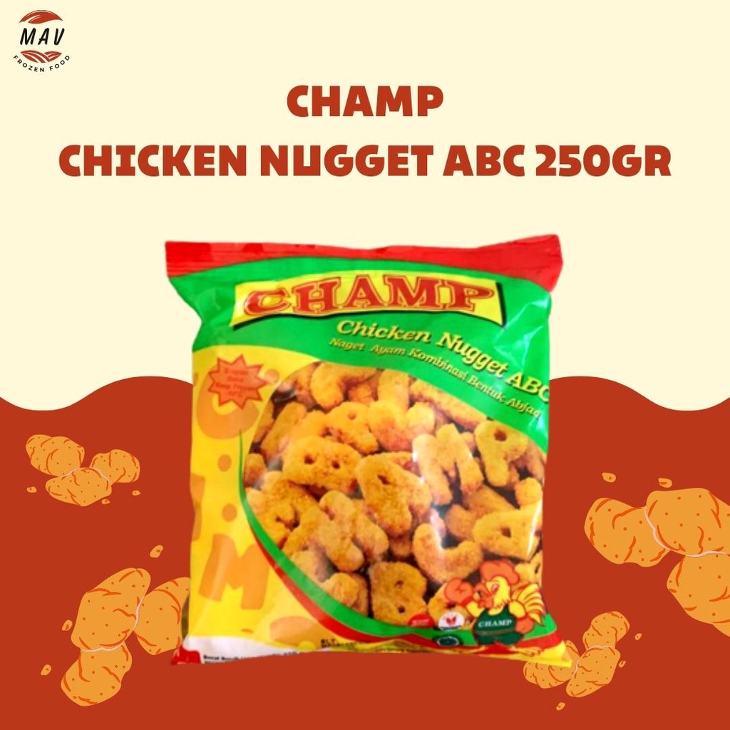 Jual Nugget Ayam Huruf ABC CHAMP 250gr | Shopee Indonesia