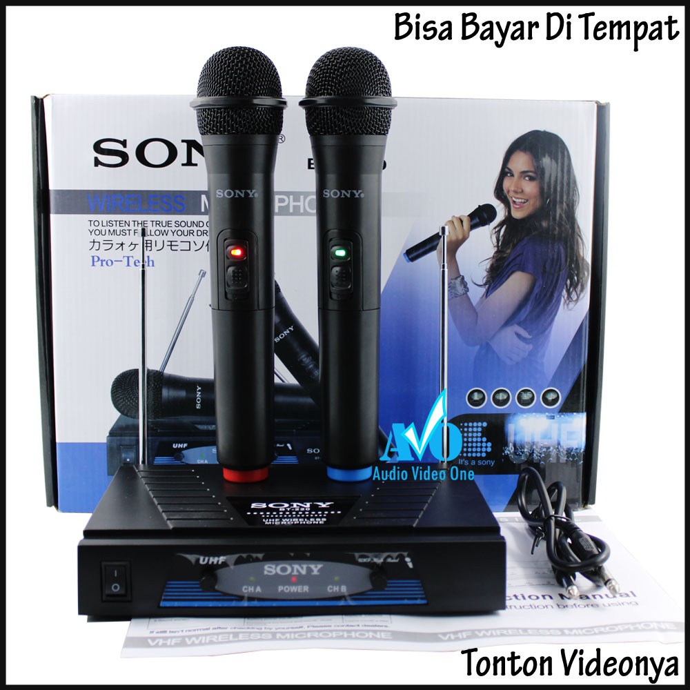 Jual Microphone Wireless Sony BT-220 Mic Vocal Mikrofon Nirkabel Mik ...