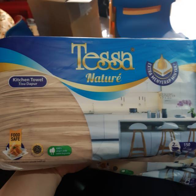 THSN02/ tessa soft hand towel/ unbleached tissue/ tessa nature | Shopee ...