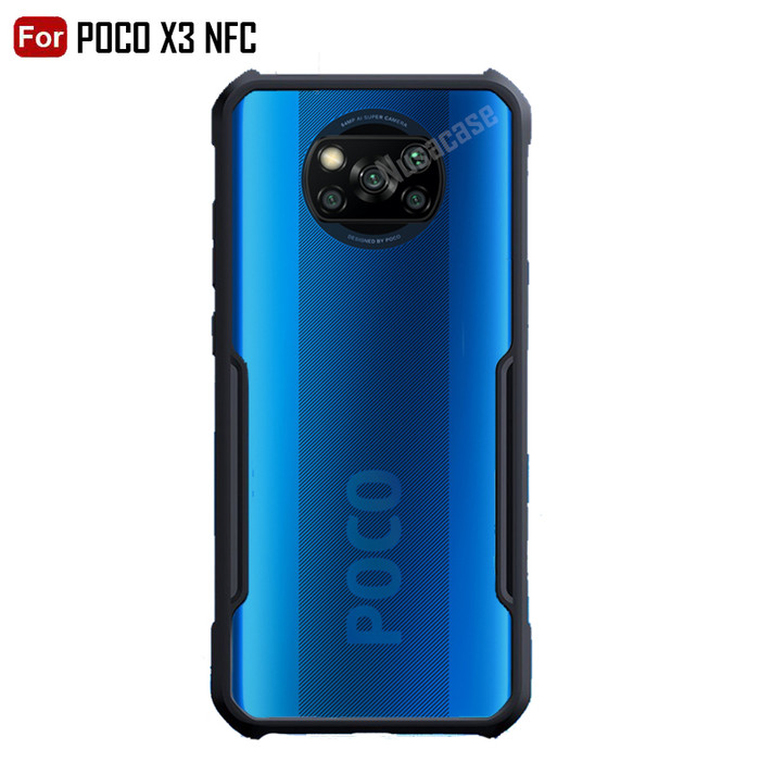 Casing XIAOMI POCO X3 NFC Hardcase Transparant Shockproof Back Cover ...