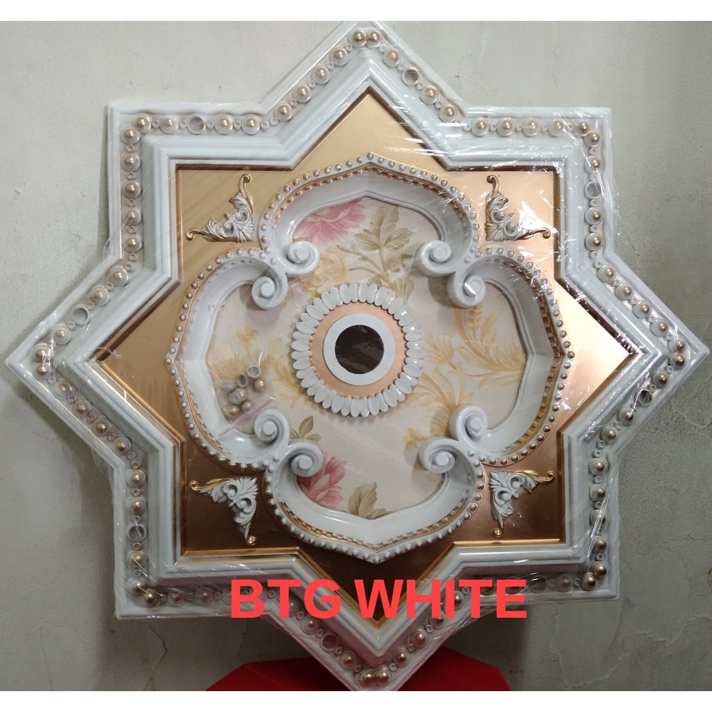 Jual Ornamen Lampu Pvc 60x60 Plafon Pvc Gypsum Grc BTG WHITE | Shopee ...
