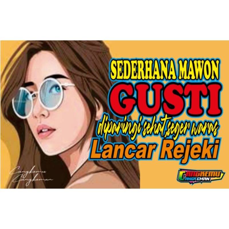 Jual STICKER CUTTING GMBAR GADIS CANTIK DAN KATA KATA LUCU UNTUK KACA ...
