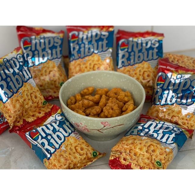 Jual SNACK RIBUT 1 BAL (20 BUNGKUS)/ CHIPS RIBUT / Snack jaman jadul ...