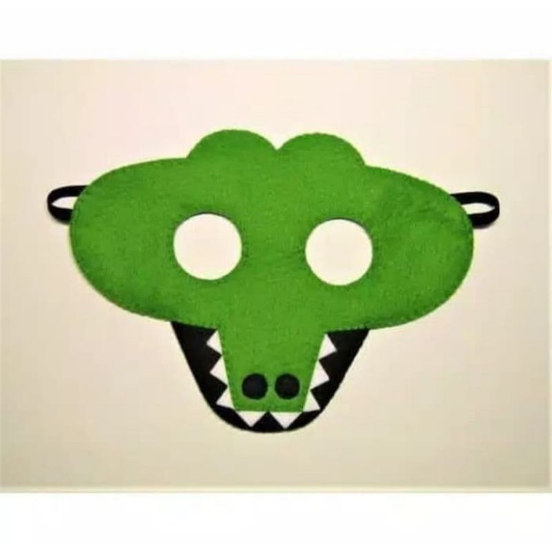 Jual Topeng hewan Buaya mask felt crocodile costum drama teater anak ...