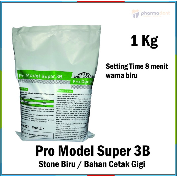 Jual Pro Model Super 3B Setting 11 Menit - Moldano - Gips Biru (Soft ...