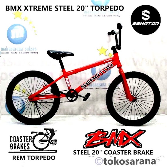 Jual Sepeda BMX Senator Xtreme Torpedo Remaja-Dewasa 20 Inci Gear Ratio ...