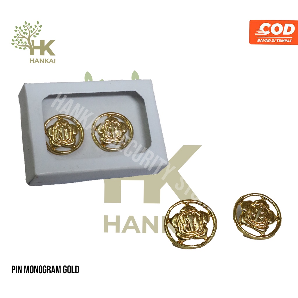 Jual Pin monogram Seragam Pdh Satpam Security Silver & gold | Shopee ...