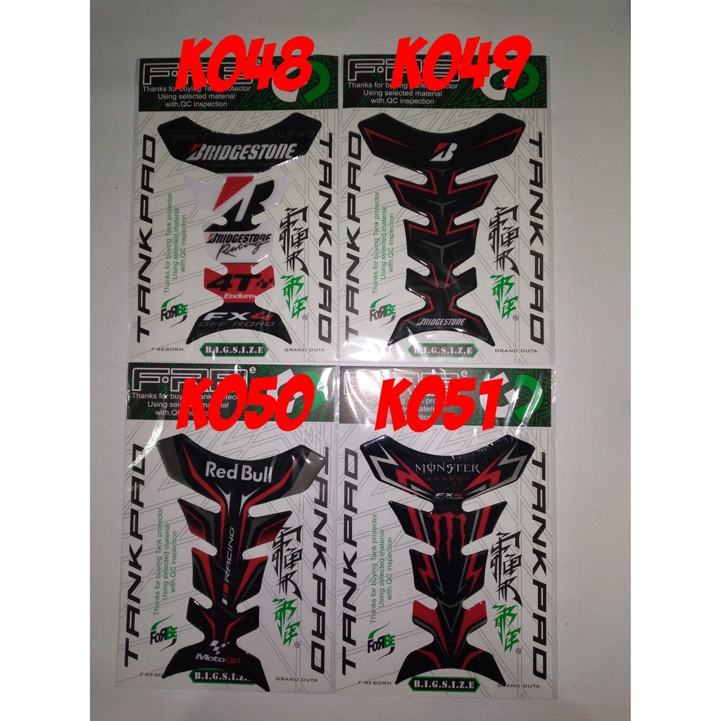 Jual TANGKI , TANKI TENGKI STICKER RESIN TANKPAD UNIVERSAL MONSTER ...