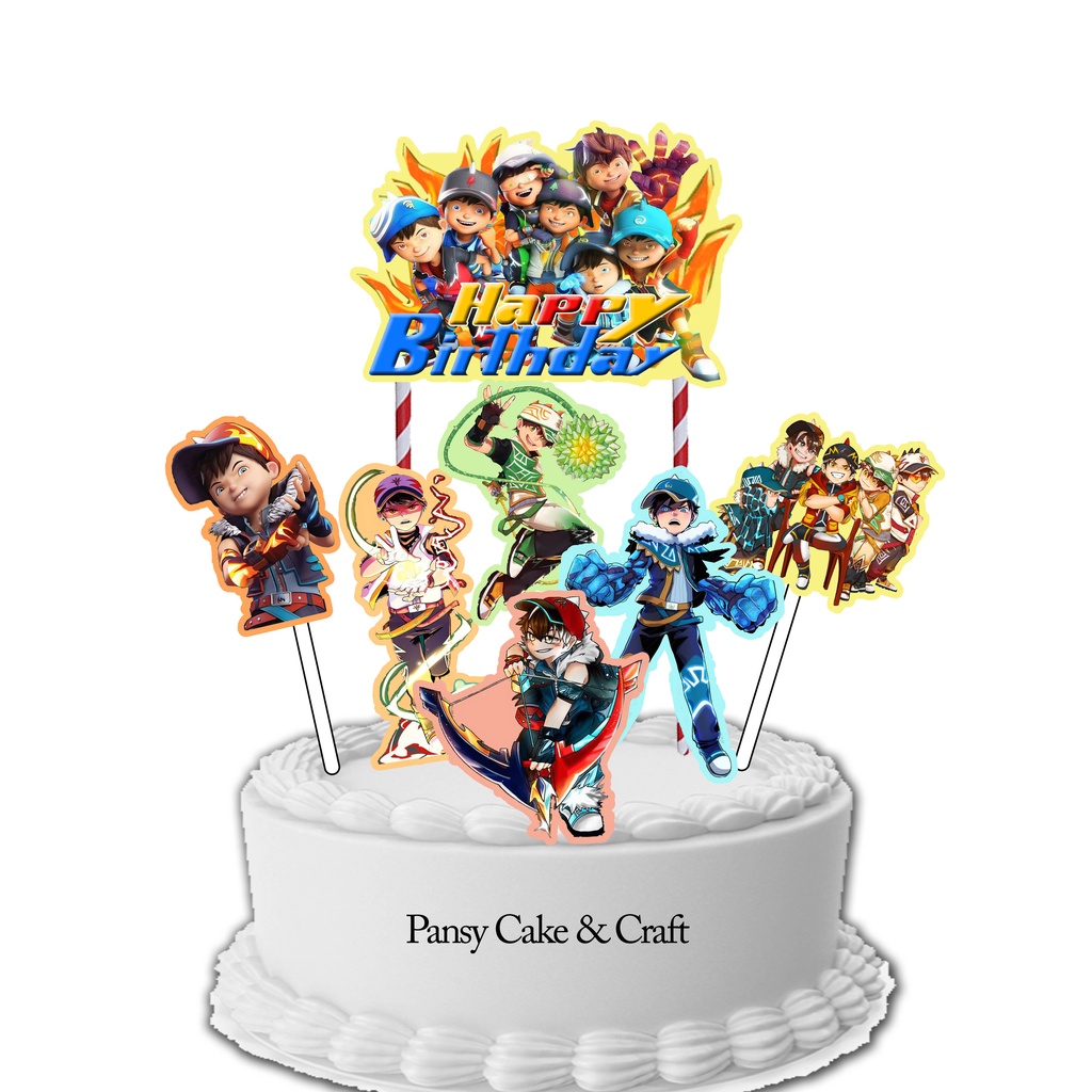 Jual Cake topper Boboiboy Fusion Elemental Big EKONOMIS | Shopee Indonesia