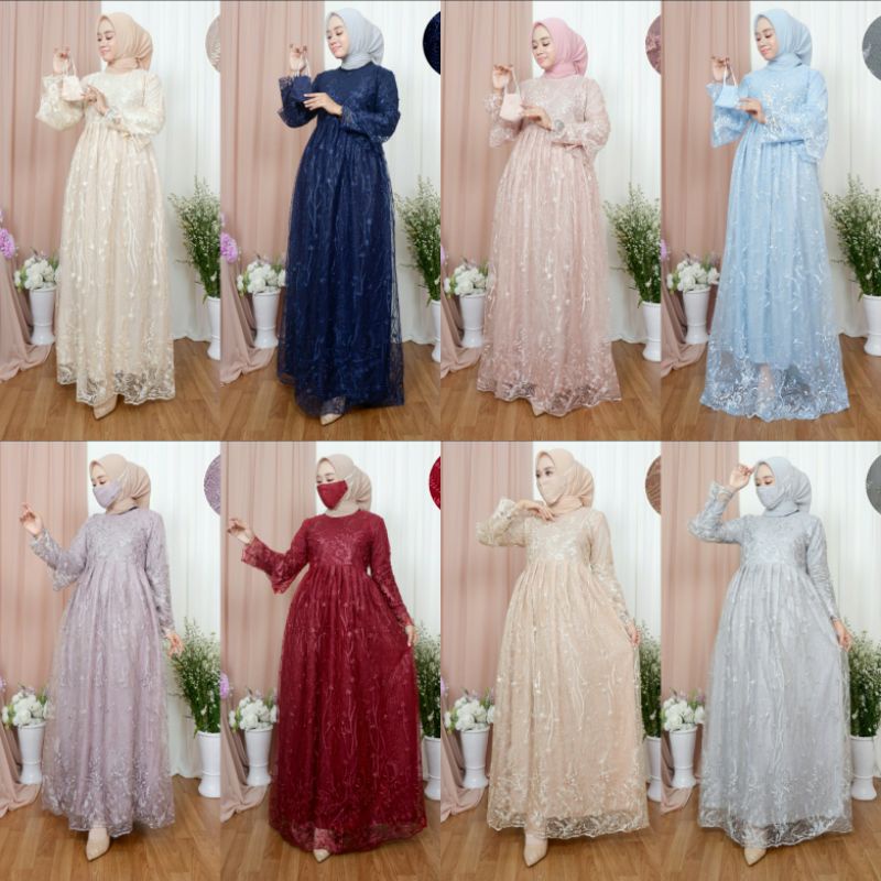 Jual GAMIS PESTA ~ KEBAYA MODERN ORIGINAL TERBARU 2021 ~ GAMIS REMPEL ...