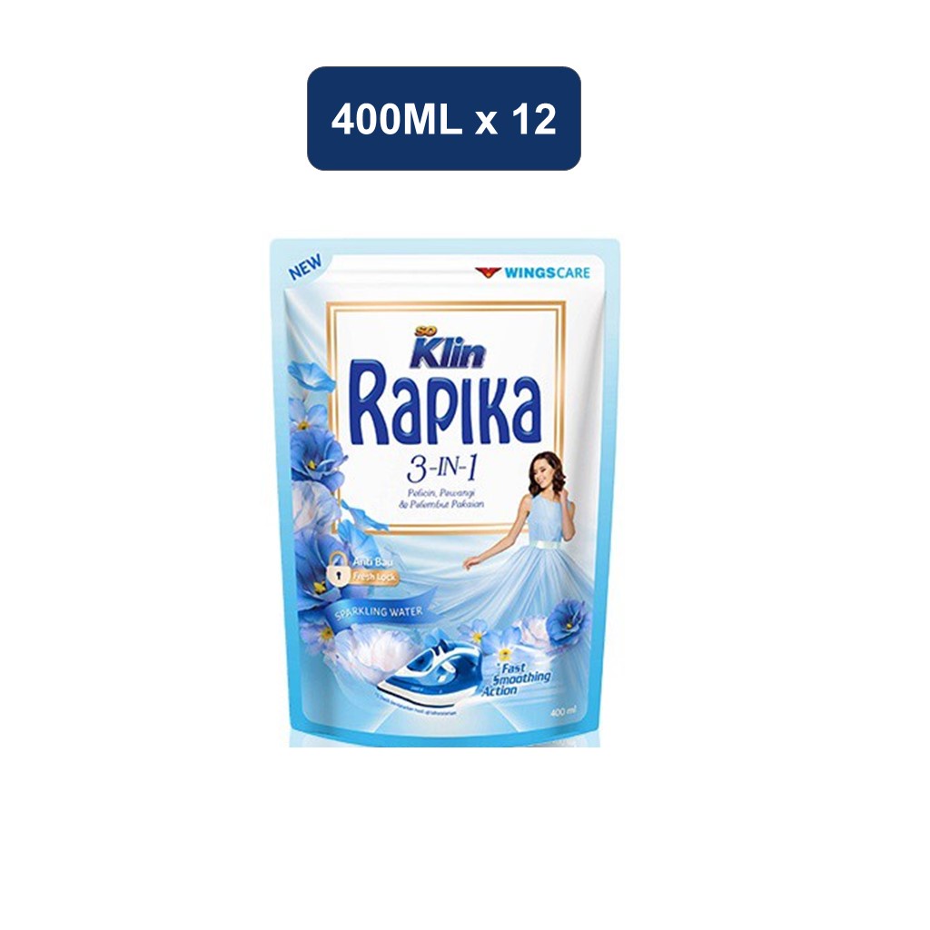 Jual Rapika Pewangi Pakaian Sparkling Water 400ml x 12 | Shopee Indonesia