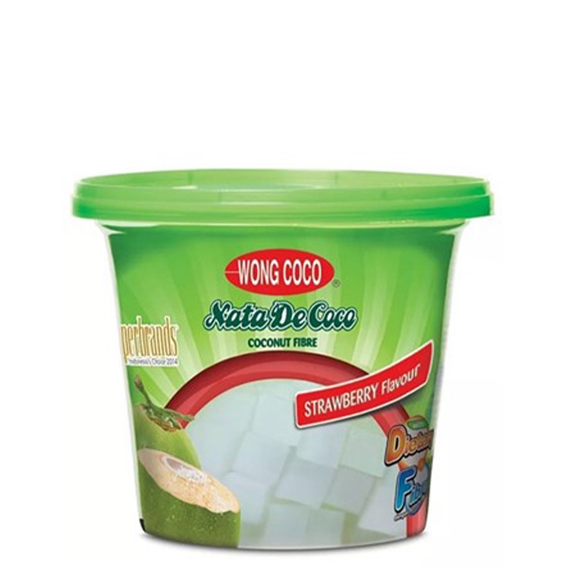 Jual Wong Coco Nata De Coco Cubes Strawberry 1000 gr | Shopee Indonesia