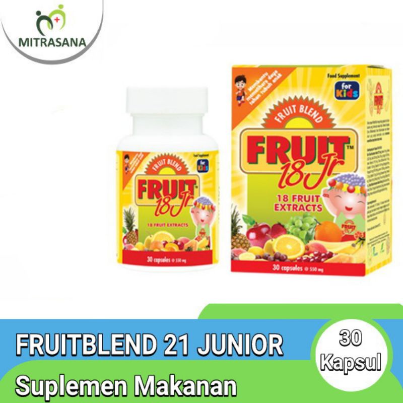 Jual FRUITBLEND 18 JUNIOR - SEPLEMEN SARI BUAH BUAHAN UNTUK ANAK ISI 30 ...