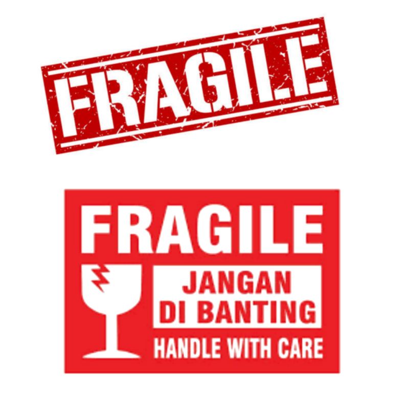 Jual Warning Stiker fragile hati hati jangan dibanting mudah pecah ...