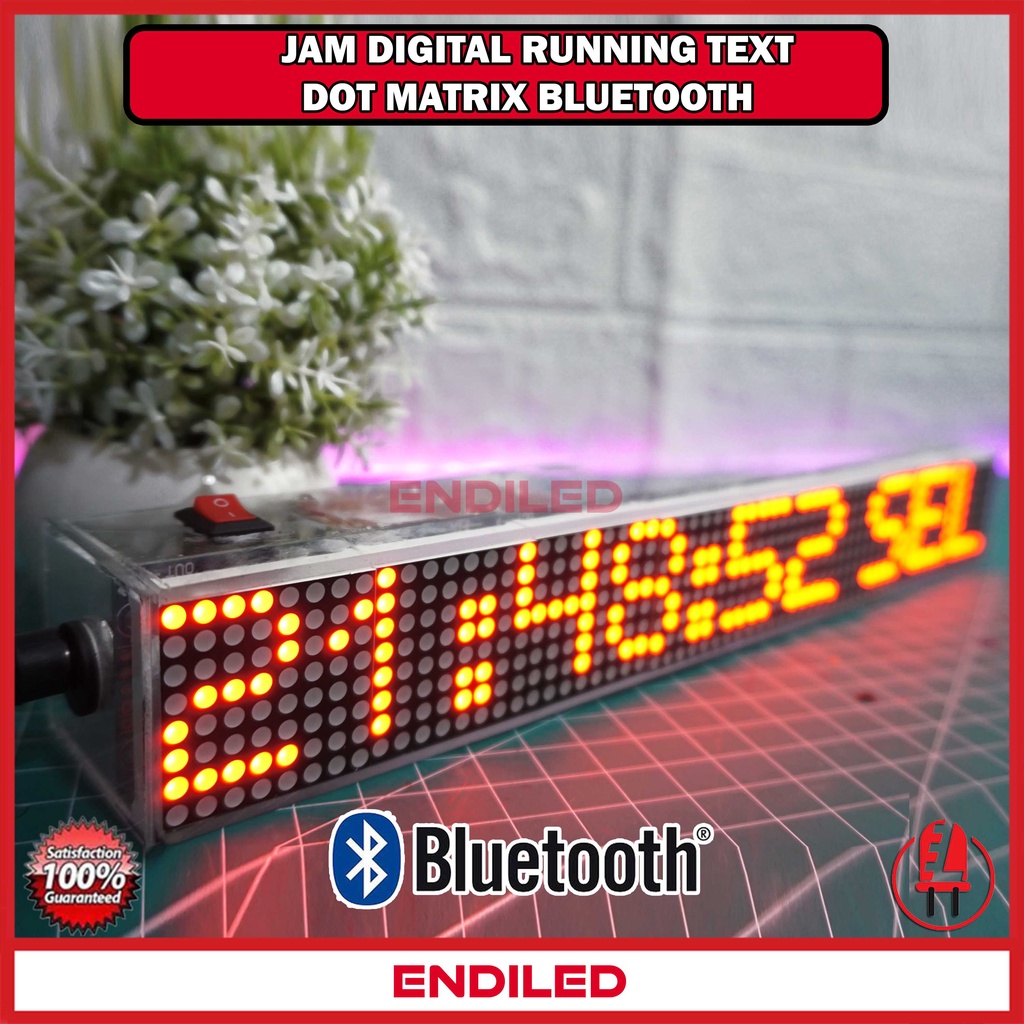 Jual Jam Digital Running text dot matrix Bluetooth | Shopee Indonesia
