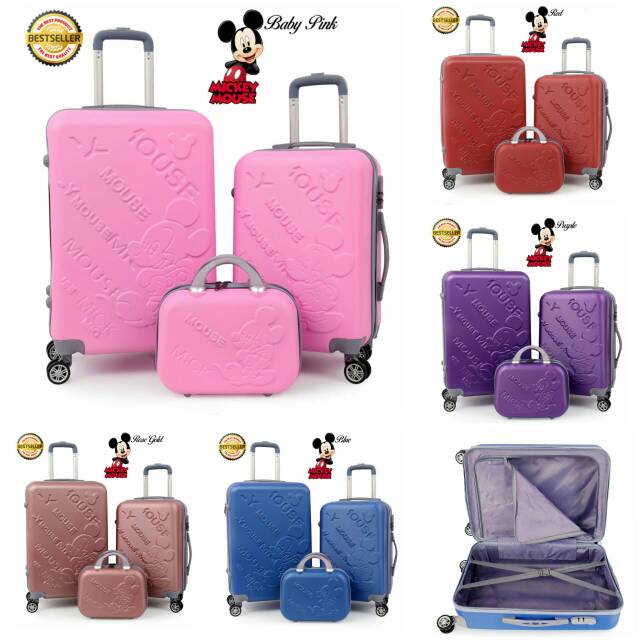 Jual Restock!! Koper Fiber MICKEY 4 Roda 3in1 (hanya VIA POS) | Shopee ...