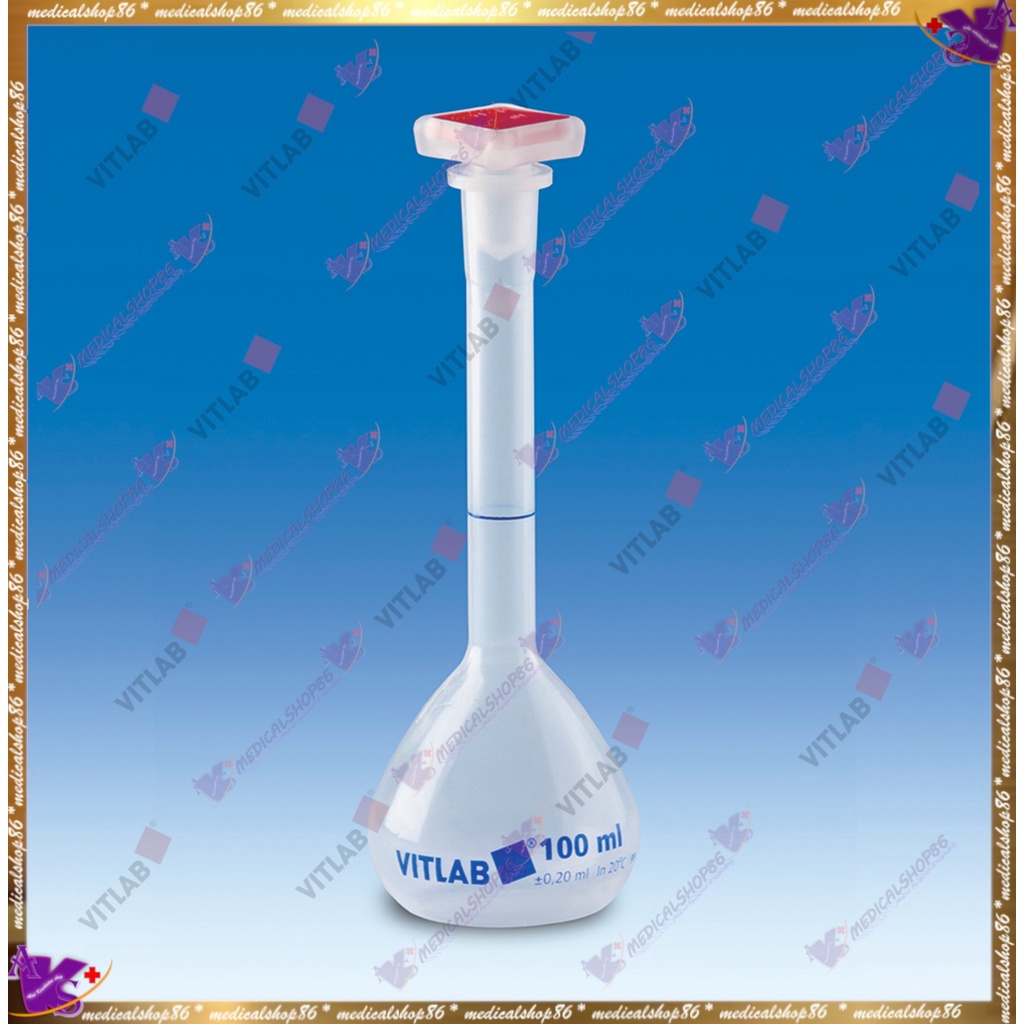 Jual VOLUMETRIC FLASK, PP, 50mL, Class B. VITLAB (Labu Ukur Plastik) | Shopee Indonesia