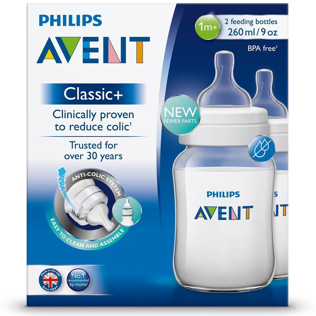 Jual PHILIPS AVENT CLASSIC+ 260ML MOTIF PUTIH POLOS | Shopee Indonesia