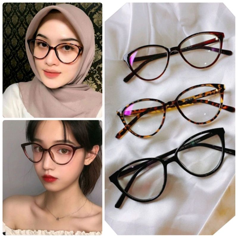 Jual Kacamata Fuji Kekinian Cat Eye/Kacamata Anti Radiasi | Shopee ...