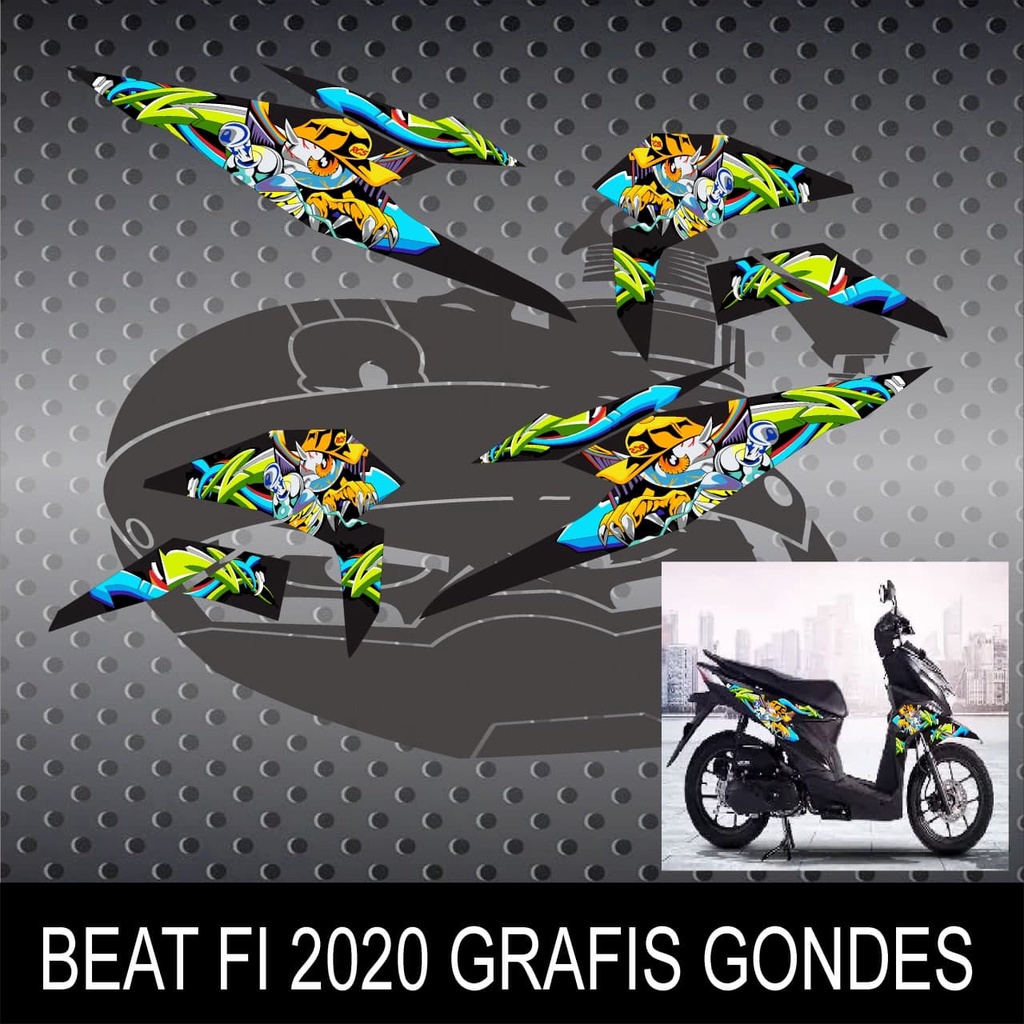 Jual Stiker Striping Decal BEAT FI 2020 GRAFIS GONDES | Shopee Indonesia