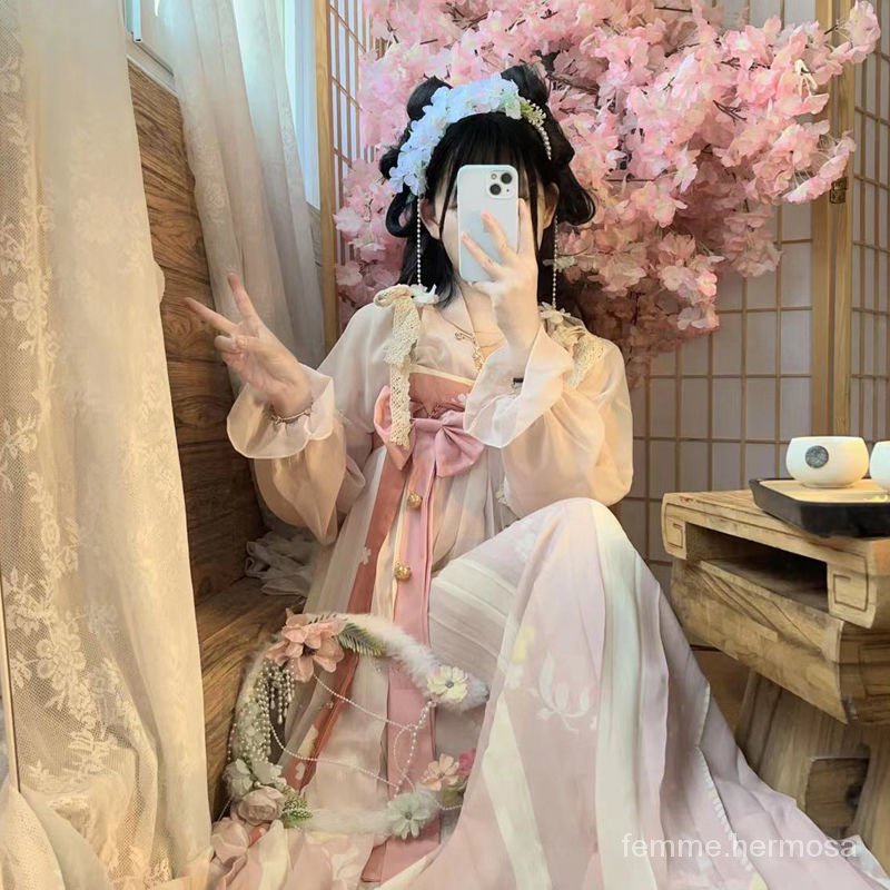 Jual Rok Ru dada-panjang elemen Han setelan kostum kuno Cina Hanfu ...