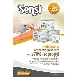 Jual Tissue Alkohol Pembersih luka dan wajah Alcohol disposable Swabs ...