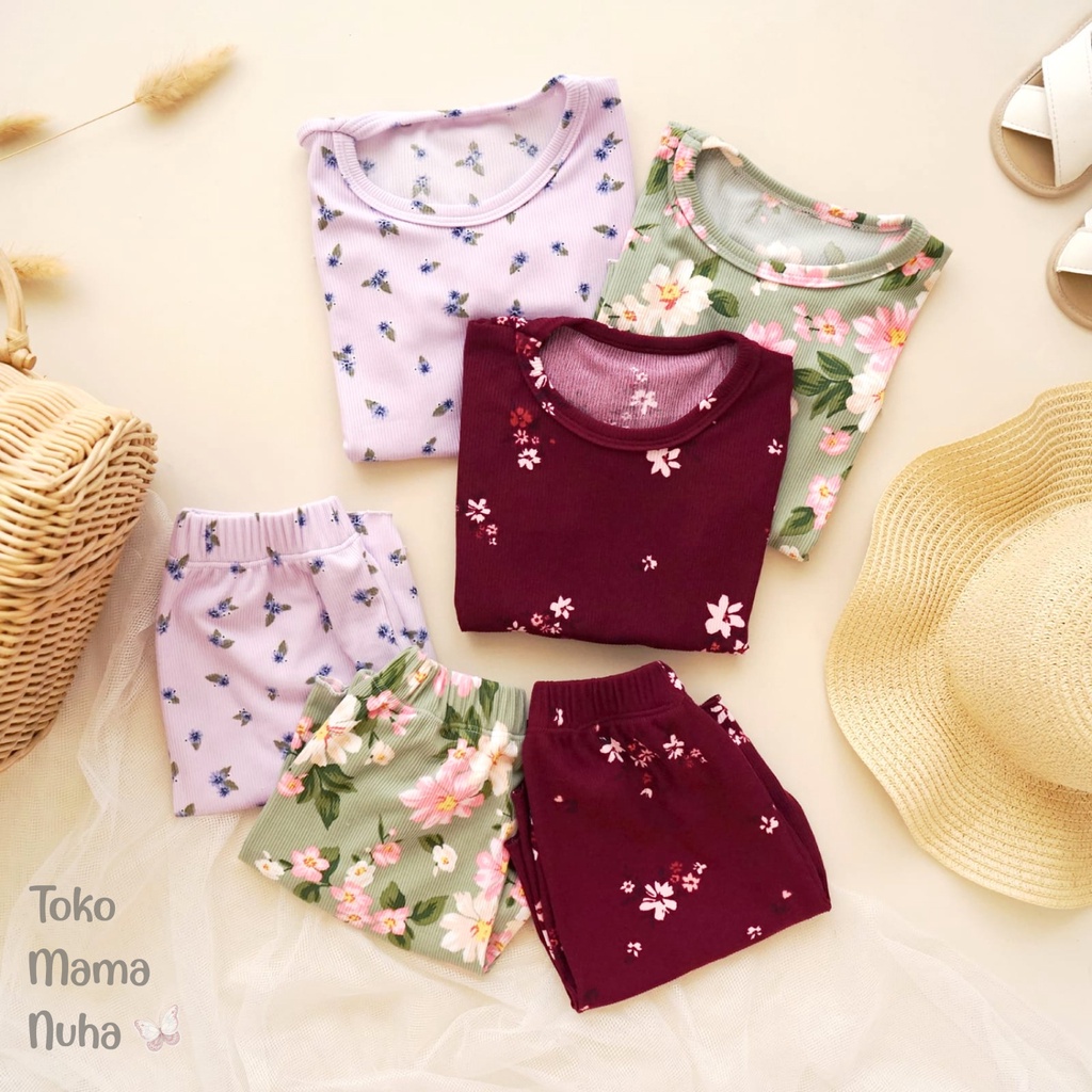 Jual Flowy Set Cotton Rib Baju One set anak perempuan murah lucu ...
