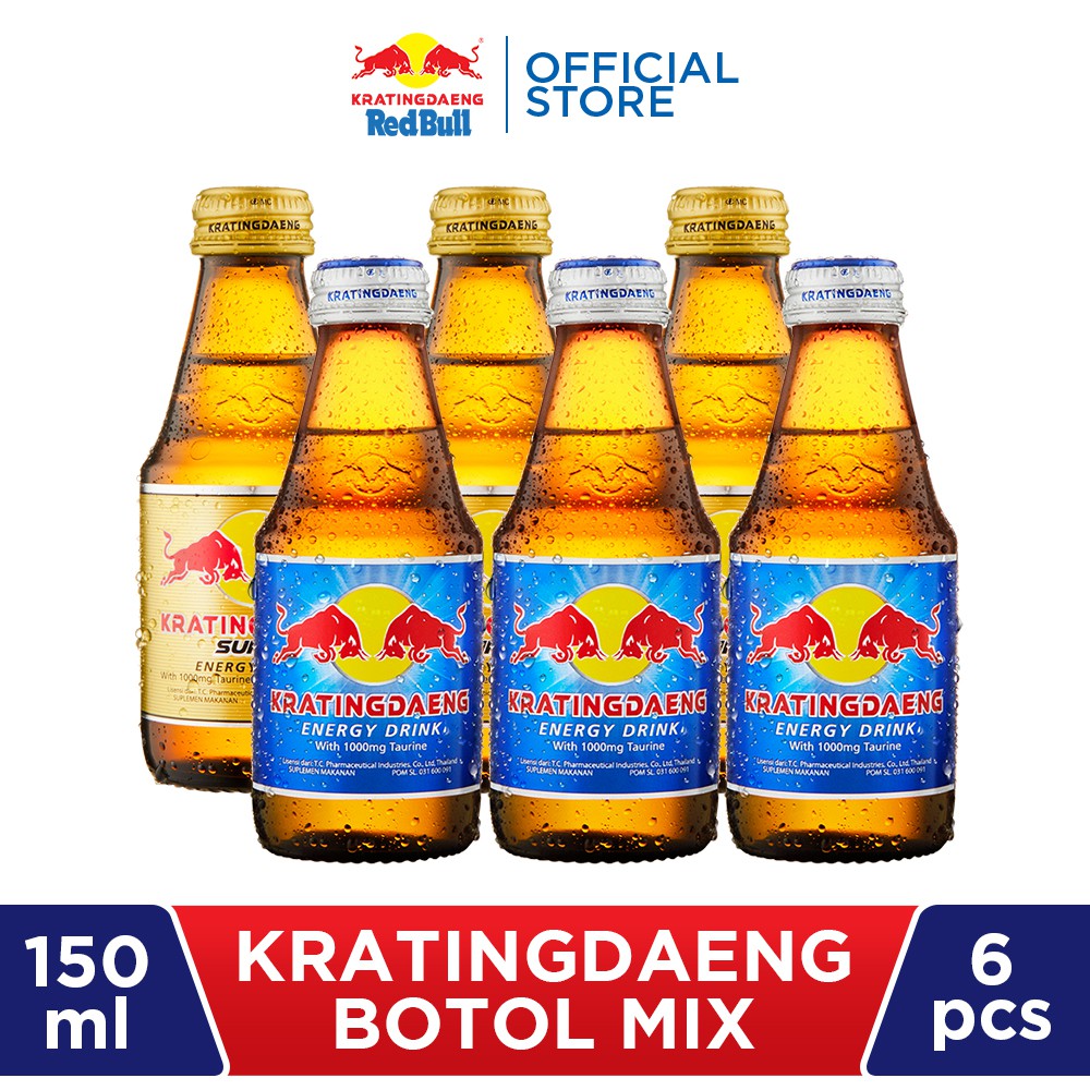 Jual Kratingdaeng Minuman Energi Kemasan Botol Mix - 6 pcs | Shopee ...