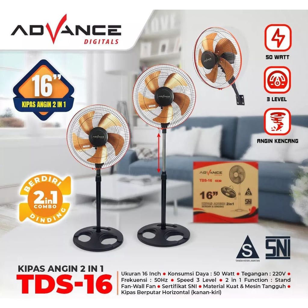 Jual Kipas Angin Advance TDS 16 / Kipas Angin Tornado 2in1 | Shopee ...