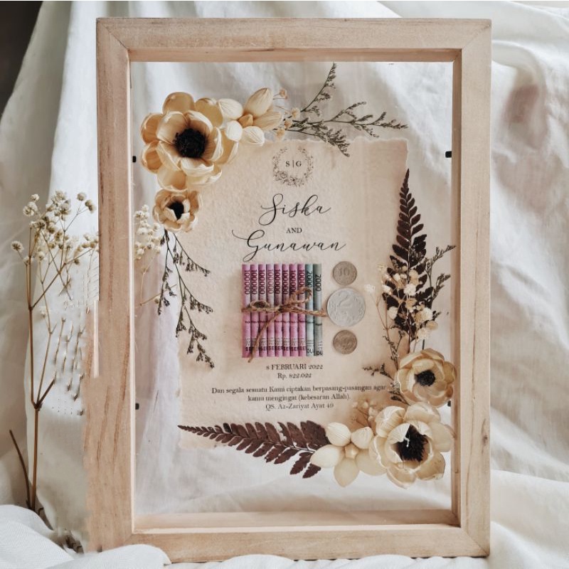 Jual Bingkai Mahar Pernikahan Rustic Transparant/ Bingkai Seserahan Rustic | Shopee Indonesia
