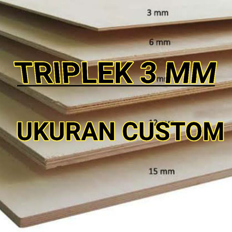 Jual Triplek 3 mm ukuran Custom Triplek/Multiplek SNI (min. pembelian 2 ...