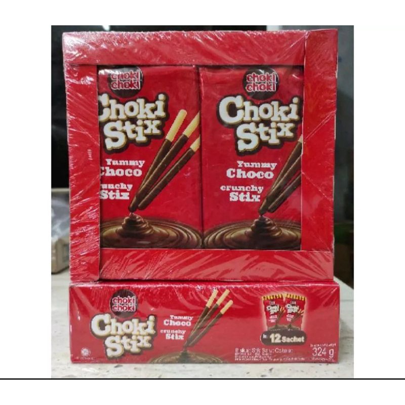 Jual Choki Choki Stix Biskuit Stick Rasa Coklat Isi 12 Pcs | Shopee ...