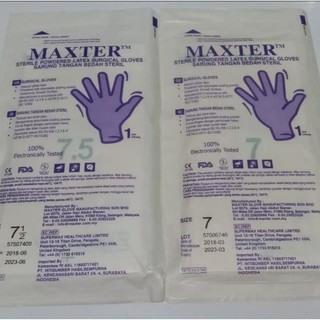 Jual Maxter Surgical Gloves Sterile Steril | Shopee Indonesia