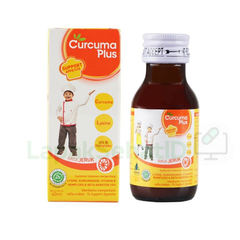 Jual Curcuma Plus Syrup Support Appetite Vitamin Anak Rasa Jeruk 60 ml ...