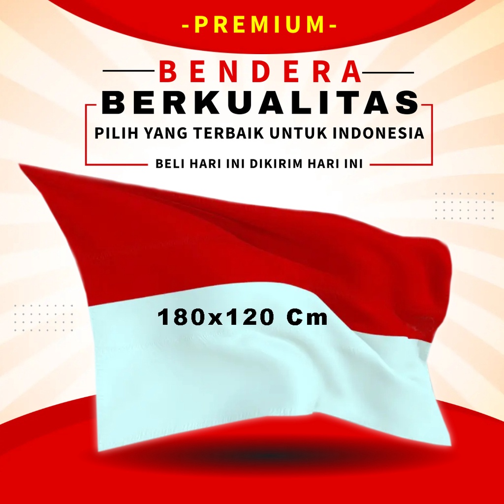 Jual Bendera Merah Putih Bendera Indonesia Panjang Sedang Ukuran ...