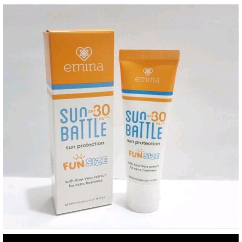 Jual SUNSCREEN EMINA SUN BATTLE SPF 30 PA +++ 23ml ( fun size) | Shopee ...
