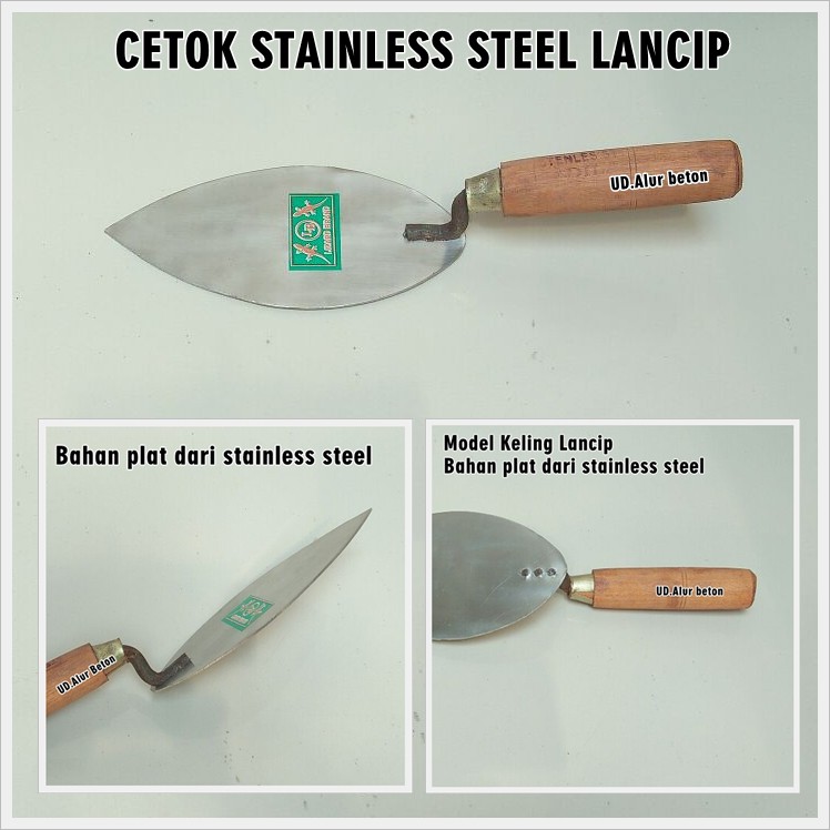 Cetok Tukang Bangunan Stainless Steel Model Keling Lancip | Shopee ...