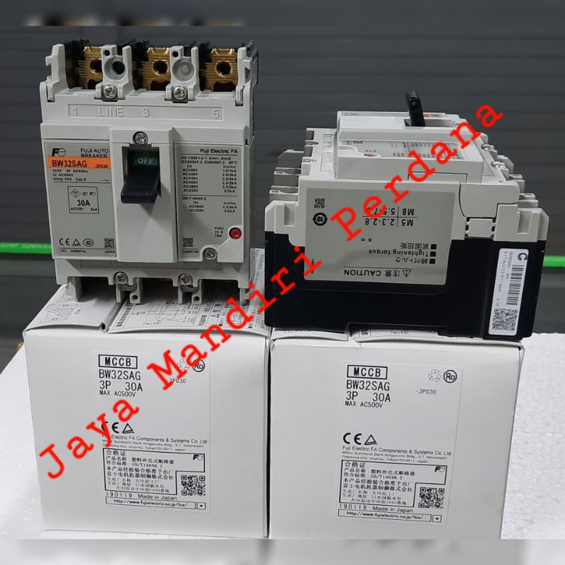 Jual MCCB FUJI BW32SAG 3P 30A 2,5KA 380/415V, MOHON CEK STOCK TERLEBIH DAHULU,GARANSI RESMI FUJI ...