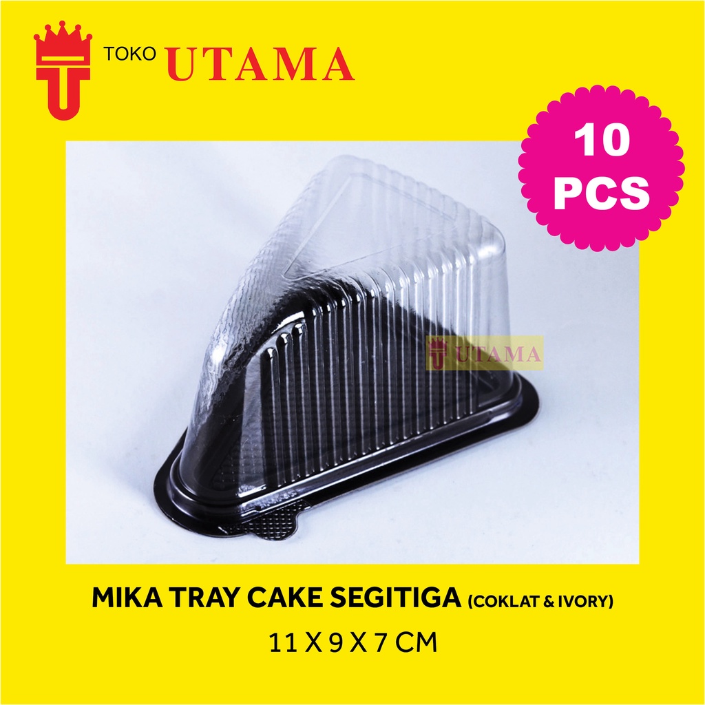 Jual (10pcs) Mika Kue Cake Triangle Segitiga (Ivory / Cokelat) | Shopee ...