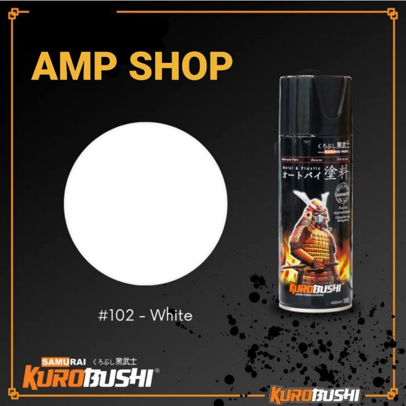 Jual Cat Samurai paint 102 putih glossy kilap / white standard 400 ml | Shopee Indonesia