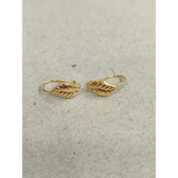 Jual anting desi model daun 1/2 gram emas muda | Shopee Indonesia