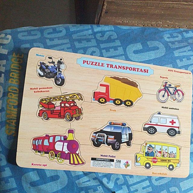 Puzzle Kendaraan - Puzel Puzle Pazel Transportasi - Partikel Kayu ...