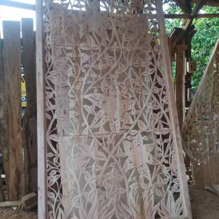 Sketsel Partisi Pembatas Ruangan Hiasan Dinding Kayu Ukiran Modern ...