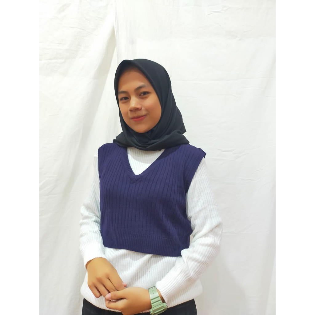 Jual EUGENE VEST//ROMPI CROP WANITA//ROMPI KOREA//ROMPI SERAGAM ...