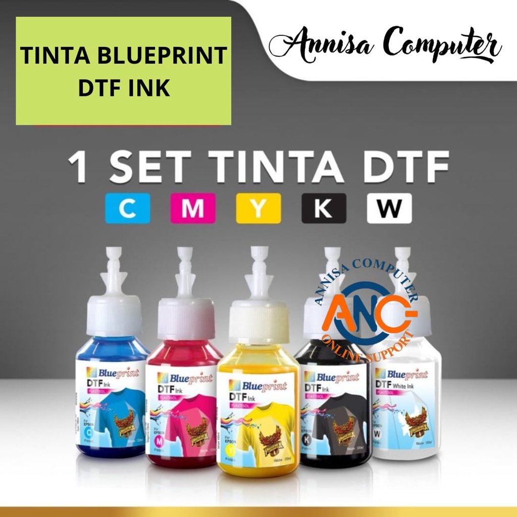 Jual TINTA DTF BLUEPRINT / DTF INK 100ml C, M, Y, K, W / Print Baju ...