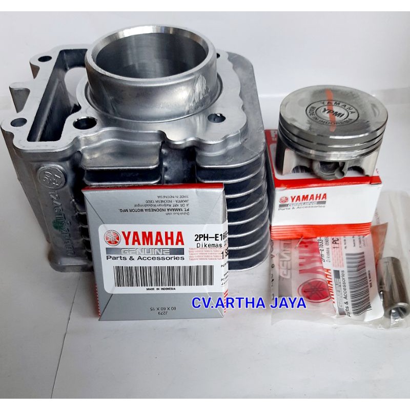 Jual CYLINDER BLOK BURENG BORING SET KOMPLIT ASSY + PISTON KIT SET ORIGINAL ASLI YAMAHA MIO 125 ...