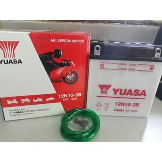 Aki Motor Accu Yuasa 12N10-3B 12 Volt 10 Ah Binter Mercy Vespa Excel Thunder 250 | Shopee Indonesia