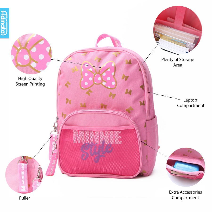 Jual Tas Sekolah Anak Minnie Style Backpack XL / Ransel Fashion ...