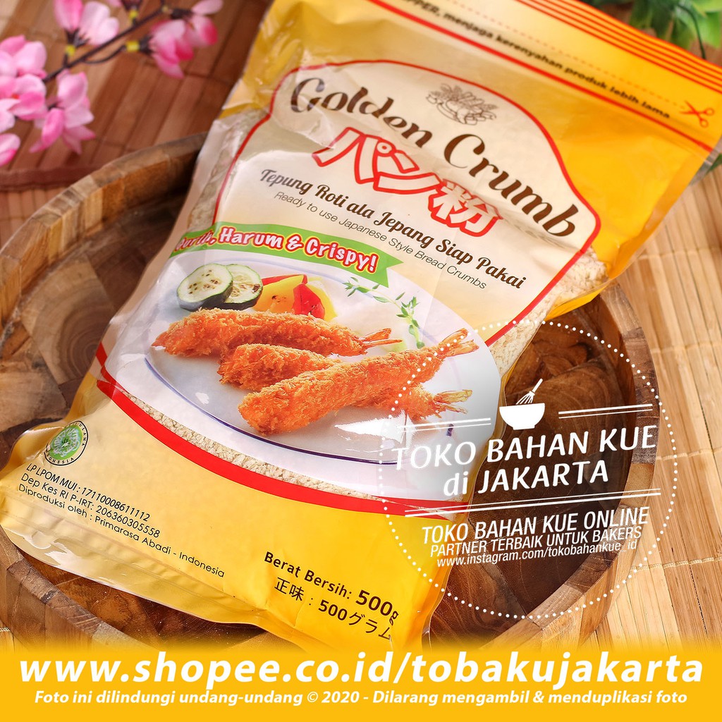 Tepung Roti Bread Crumb WHITE 500gr Tempura Jepang Panir Golden Crumb ...