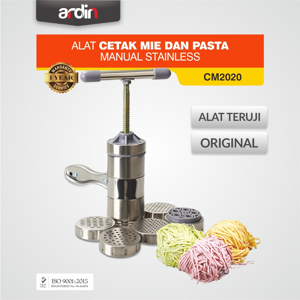 Jual Alat Cetak Mie Manual Stainless Steel 5 Cetakan CM2020 | Shopee Indonesia